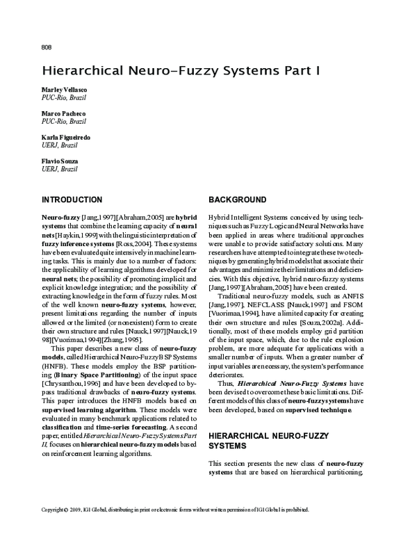 (PDF) Hierarchical Neuro-Fuzzy BSP Systems Introduced
