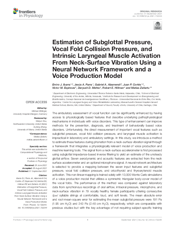(PDF) Estimation of Subglottal Pressure, Vocal Fold Collision Pressure ...