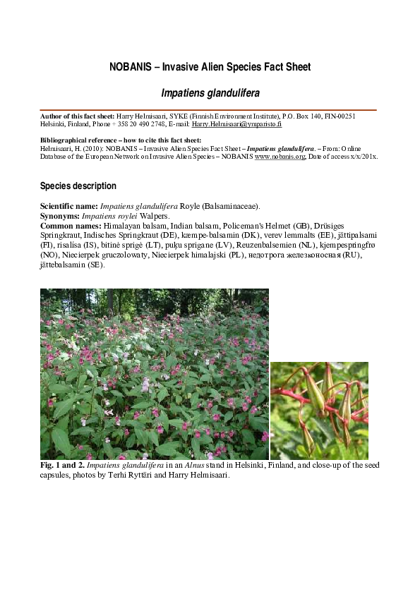 (PDF) Bibliographical reference – how to cite this fact sheet ...