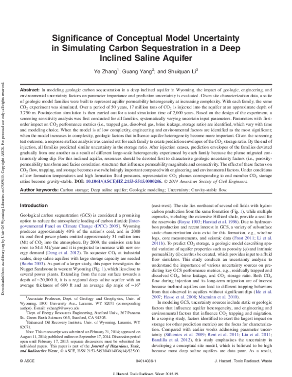 (PDF) Significance of Conceptual Model Uncertainty in Simulating Carbon ...