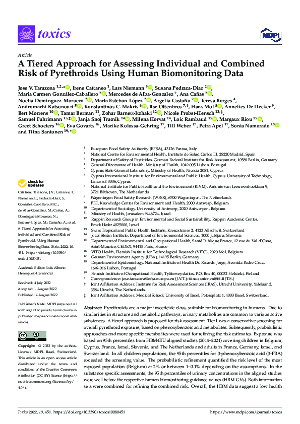 (PDF) A Tiered Approach for Assessing Individual and Combined Risk of ...