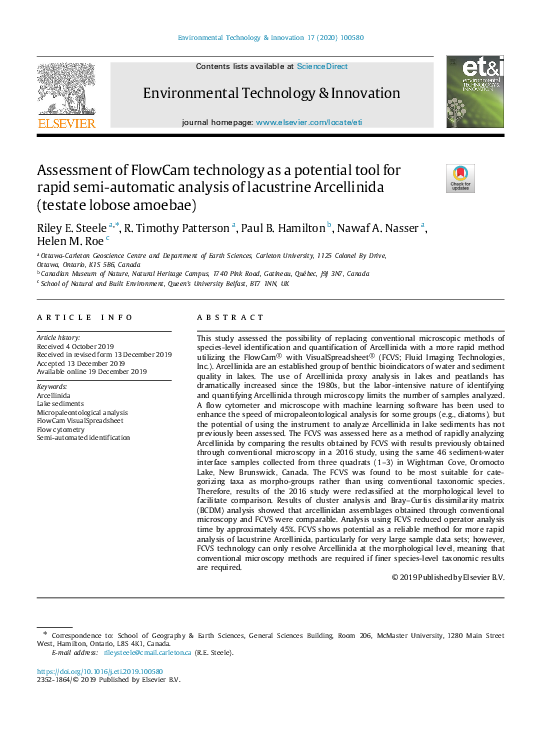 (PDF) Assessment of FlowCam technology as a potential tool for rapid ...