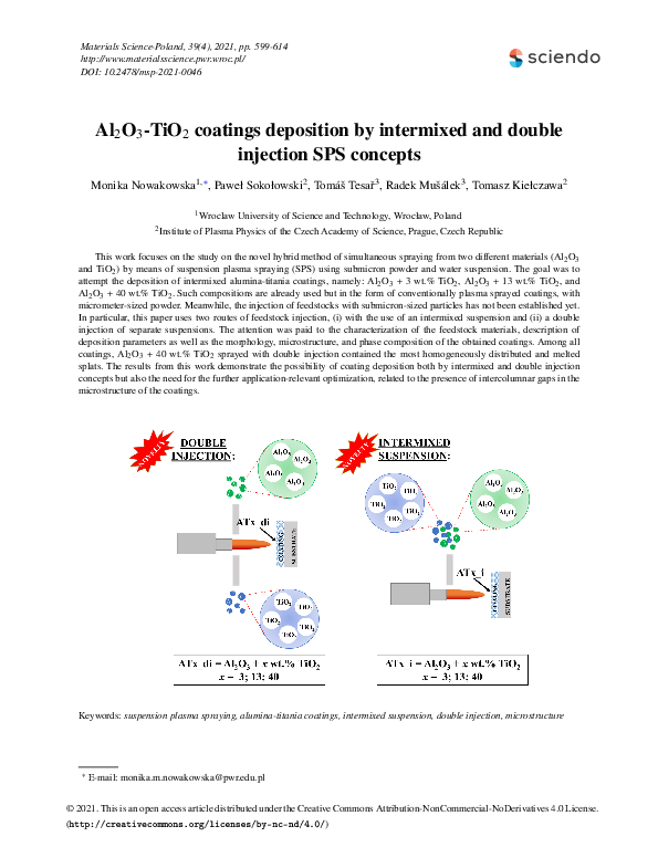 (PDF) Al2O3-TiO2 coatings deposition by intermixed and double injection ...