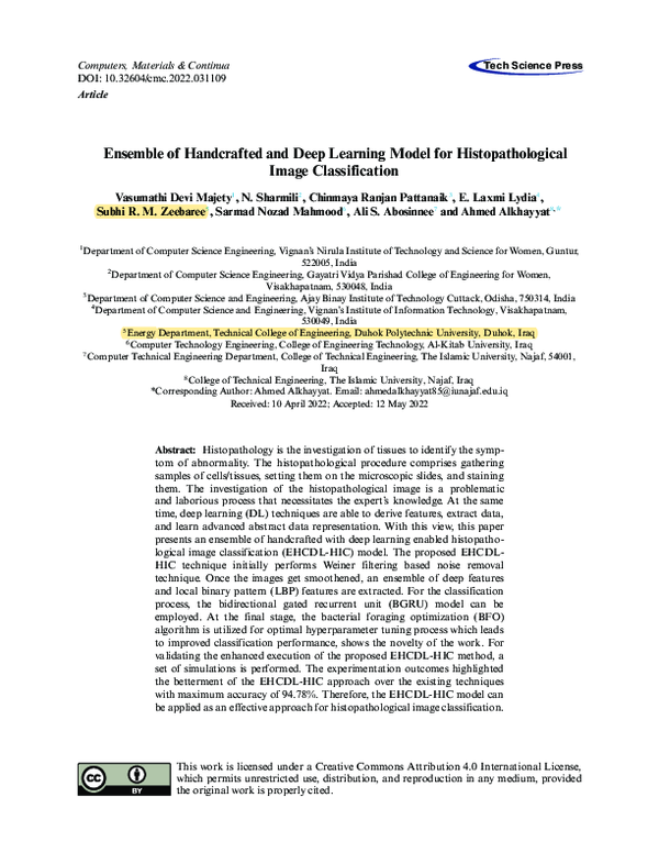 (PDF) Ensemble of Handcrafted and Deep Learning Model for Histopathological Image Classification