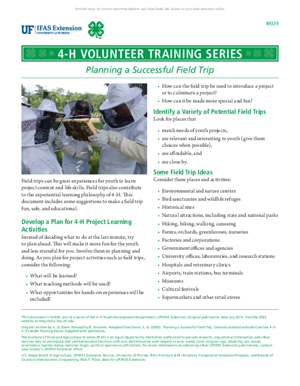 (PDF) Planning a Successful Field Trip