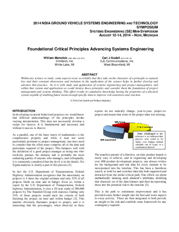 (PDF) Foundational Critical Principles Advancing Systems Engineering