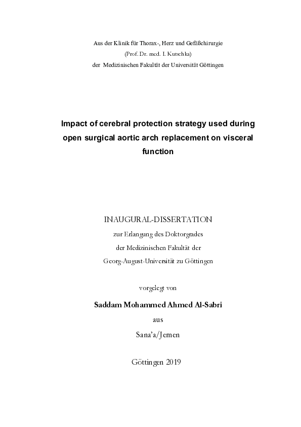 (PDF) Impact of cerebral protection strategy used during open surgical ...