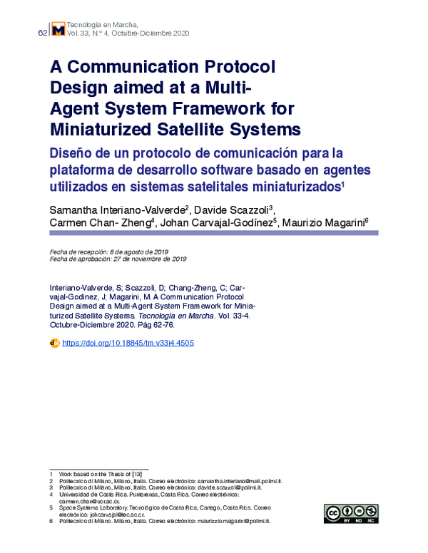 (PDF) A Communication Protocol Design aimed at a Multi-Agent System ...