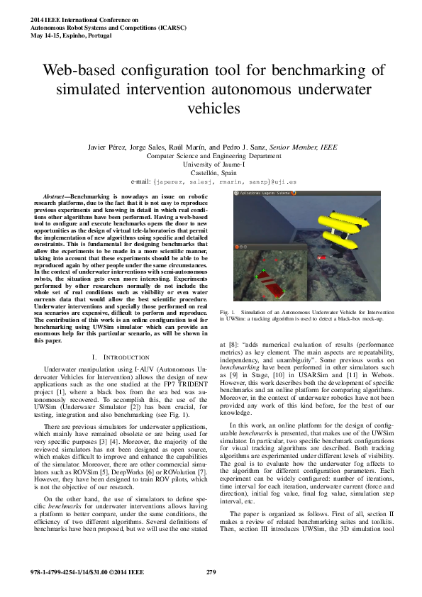(PDF) Web-based configuration tool for benchmarking of simulated intervention autonomous ...