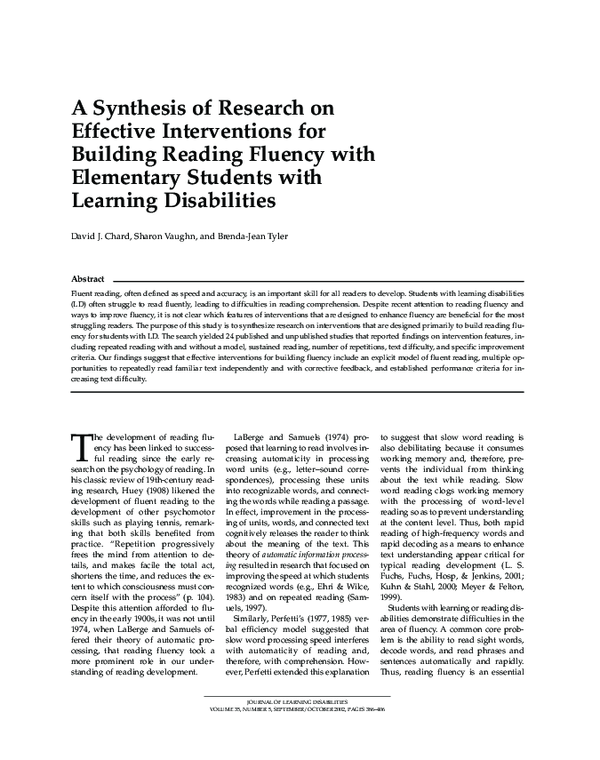 (PDF) A Synthesis of Research on Effective Interventions for Building ...