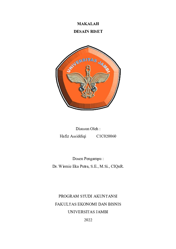(DOC) MAKALAH DESAIN RISET
