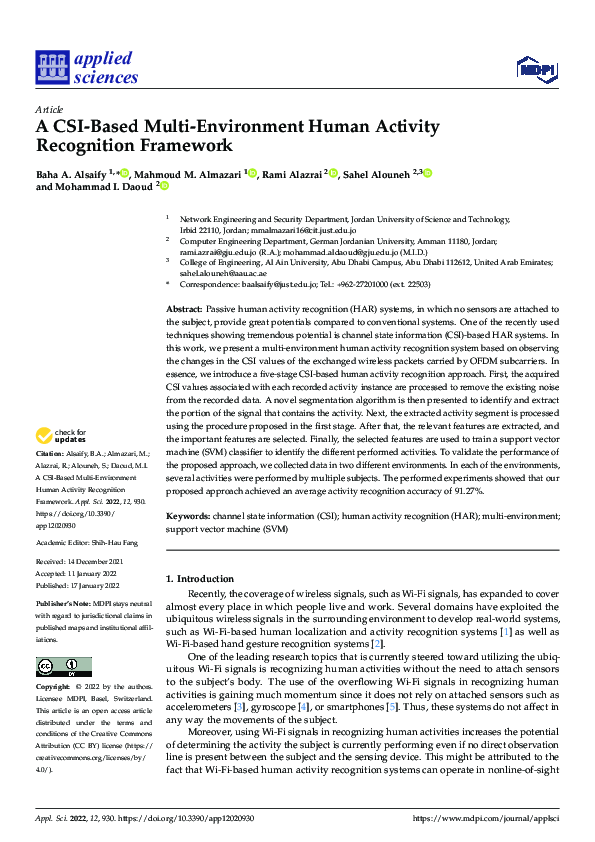 (PDF) A CSI-Based Multi-Environment Human Activity Recognition ...