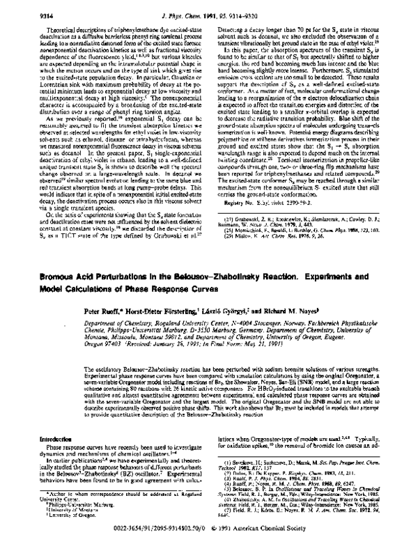 (PDF) Bromous Acid Effects on B-Z Reaction Dynamics