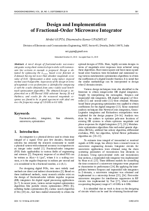 (PDF) Design and implementation of fractional order controller for a one DOF flight motion table