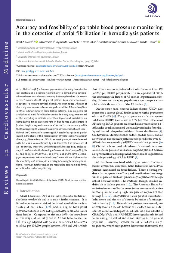 (PDF) Accuracy and feasibility of portable blood pressure monitoring in ...