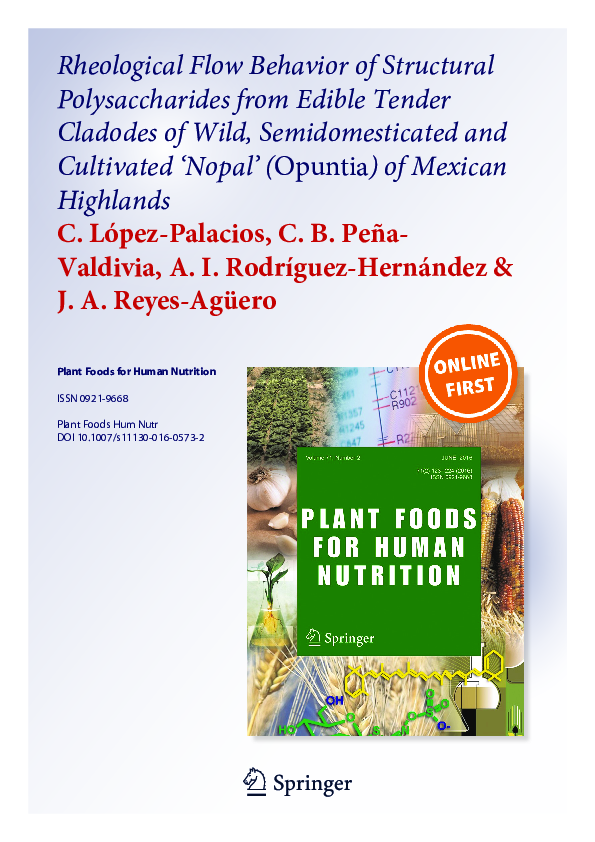 (PDF) Rheological Flow Behavior of Structural Polysaccharides from ...