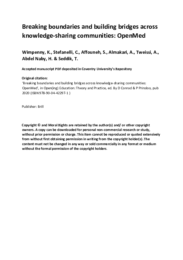 (PDF) Breaking Boundaries and Building Bridges across Knowledge-Sharing Communities