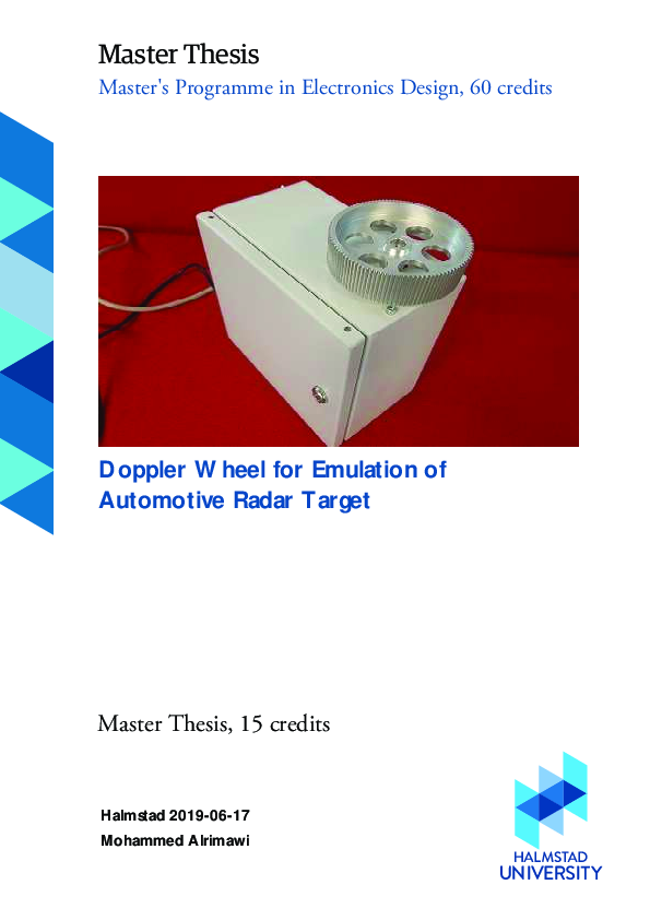 (PDF) Doppler Wheel for Emulation of Automotive Radar Target
