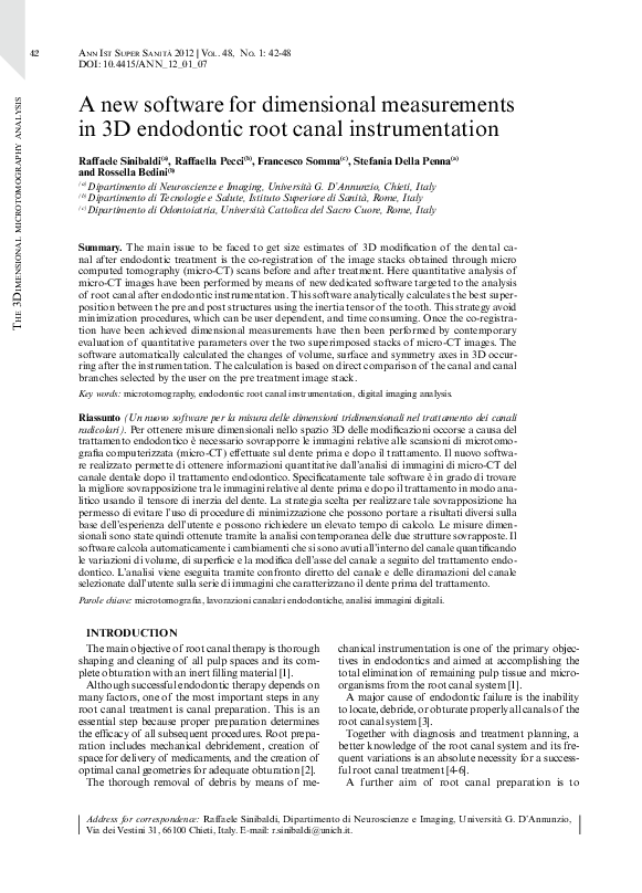 (PDF) A new software for dimensional measurements in 3D endodontic root ...