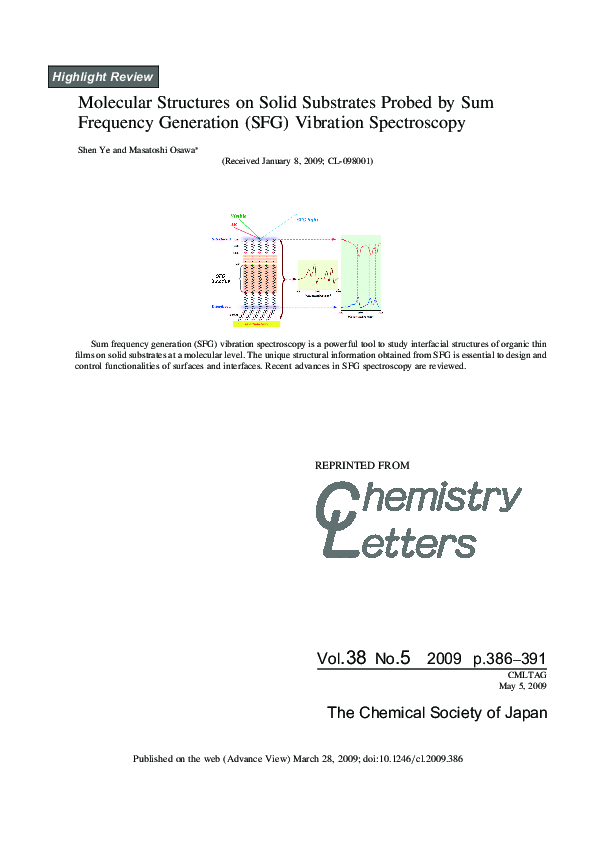 (PDF) Molecular Structures on Solid Substrates Probed by Sum Frequency ...