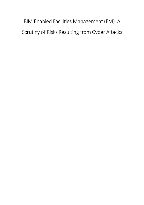 (PDF) BIM-FM Cybersecurity Risks and Mitigation