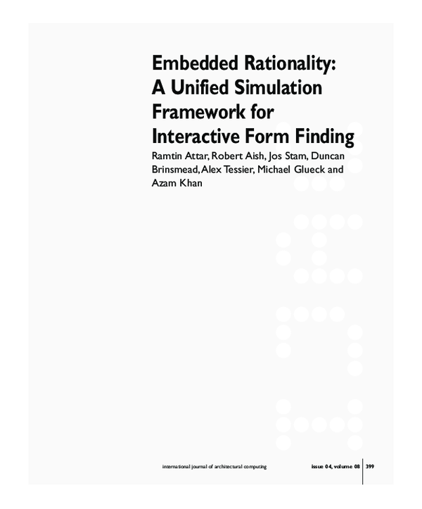 (PDF) Embedded Rationality: A Unified Simulation Framework for Interactive Form Finding