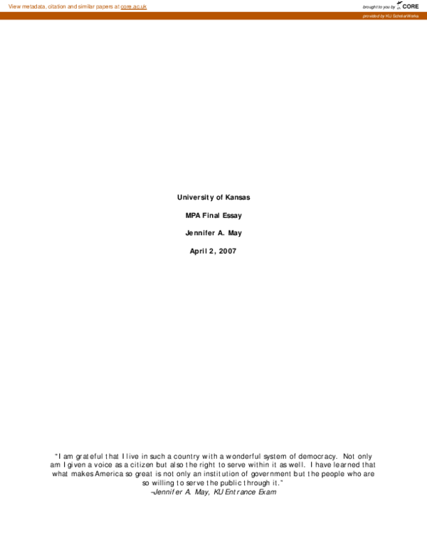 (PDF) MPA Final Essay
