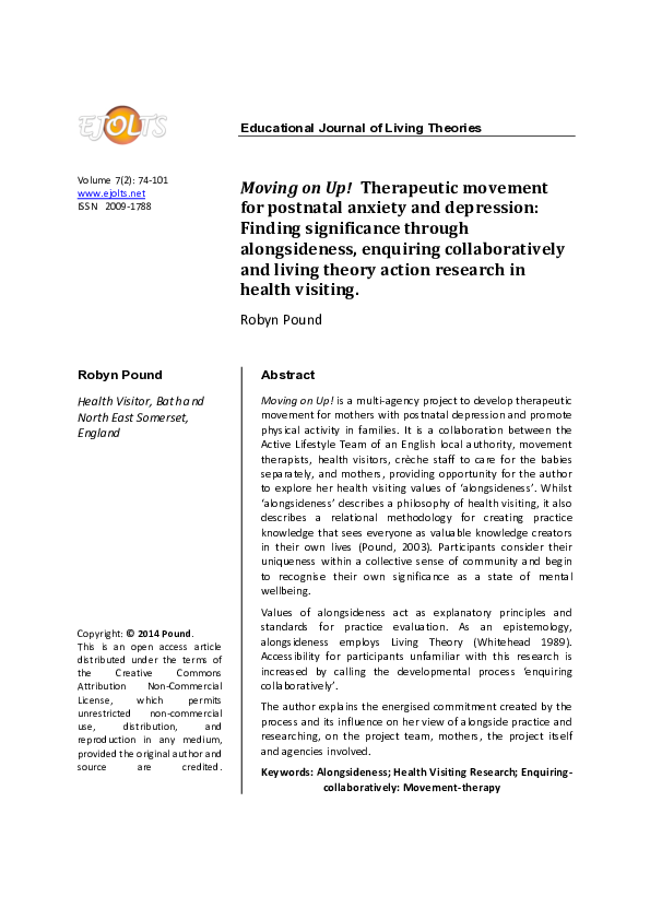 (PDF) Moving on Up! Therapeutic movement for postnatal anxiety and ...