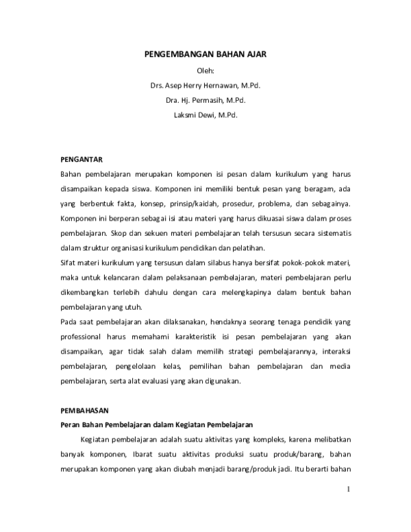 (PDF) PENGEMBANGAN BAHAN AJAR