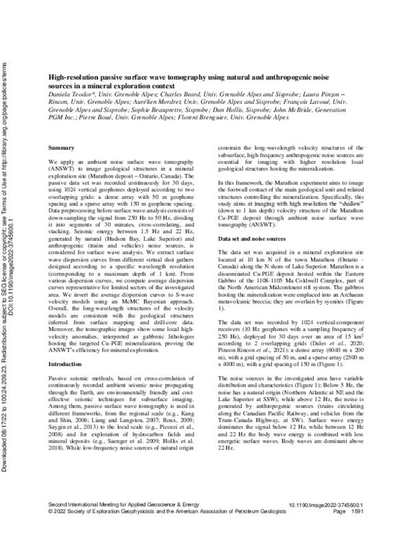 (PDF) High-resolution passive surface wave tomography using natural and ...