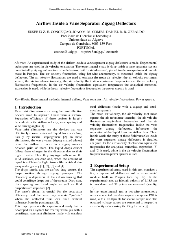 (PDF) Airflow Inside a Vane Separator Zigzag Deflectors
