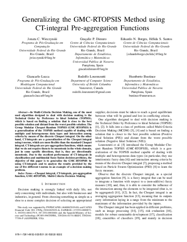 (PDF) Generalizing the GMC-RTOPSIS Method using CT-integral Pre-aggregation Functions