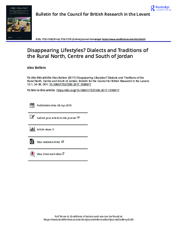 (PDF) Disappearing Lifestyles? Dialects and Traditions of the Rural ...