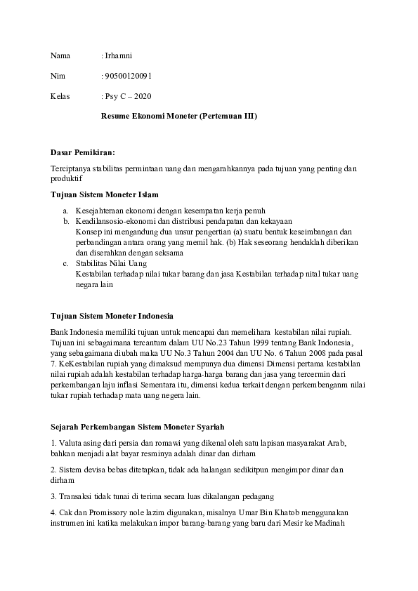 (DOC) RESUME IRHAMNI PERTEMUAN III