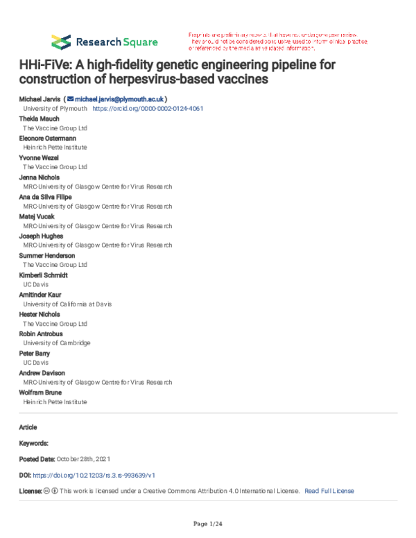 (PDF) HHi-FiVe: A high-fidelity genetic engineering pipeline for ...