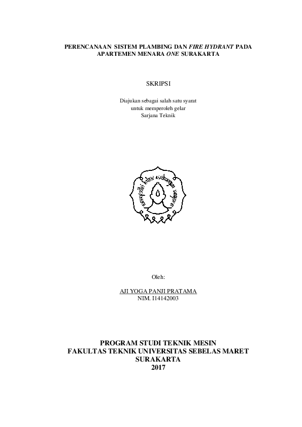 (PDF) Perencanaan Sistem Plambing Dan Fire Hydrant Pada Apartemen ...