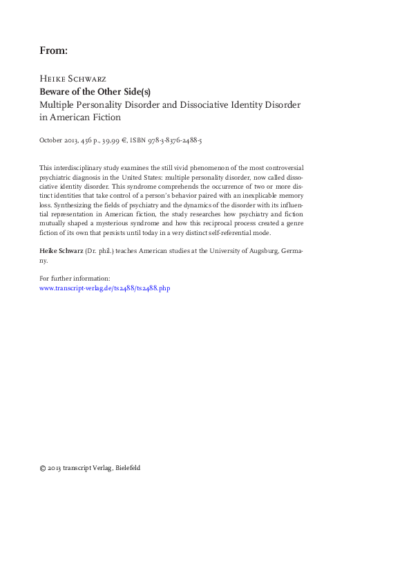 (PDF) Beware of the Other Side(s)