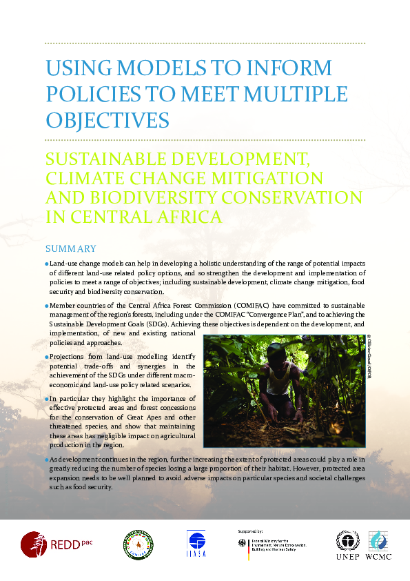 (PDF) Using models to inform policies to meet multiple objectives. Sustainable development ...
