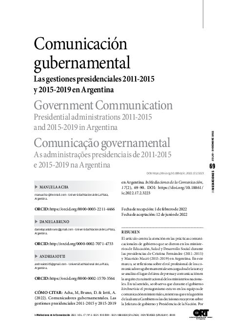 (PDF) Comunicación gubernamental