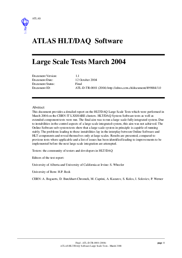 (PDF) ATLAS HLT/DAQ Software