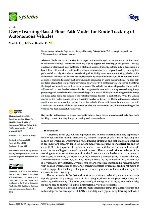 (PDF) Deep-Learning-Based Floor Path Model for Route Tracking of Autonomous Vehicles