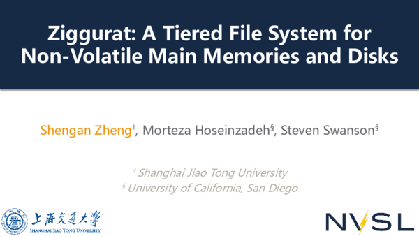 (PDF) Ziggurat: A Tiered File System for Non-Volatile Main Memories and ...