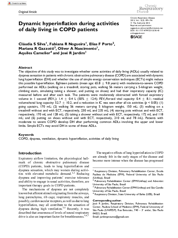 (PDF) Dynamic hyperinflation during activities of daily living in COPD ...
