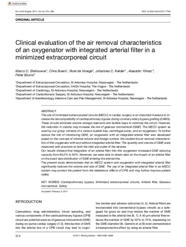 (PDF) Clinical Evaluation of the Air Removal Characteristics of an ...