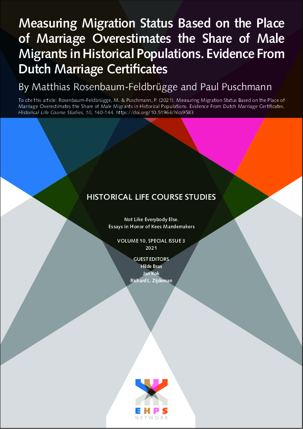 (PDF) Measuring Migration Status Based on the Place of Marriage ...