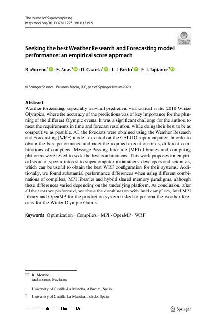 (PDF) Seeking the best Weather Research and Forecasting model performance: an empirical score ...