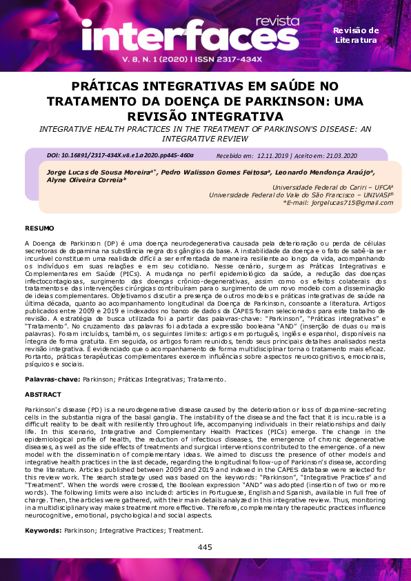 (PDF) Práticas Integrativas Em Saúde No Tratamento Da Doença De ...