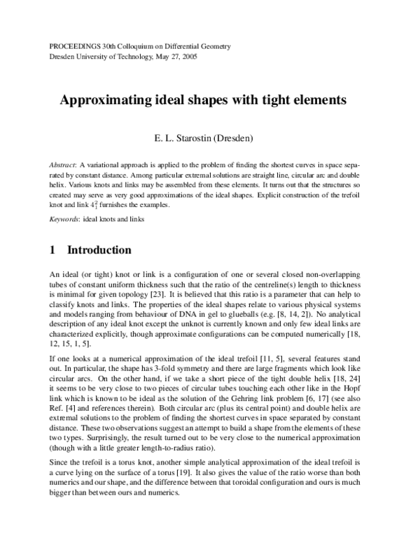 (PDF) Approximating ideal shapes with tight elements