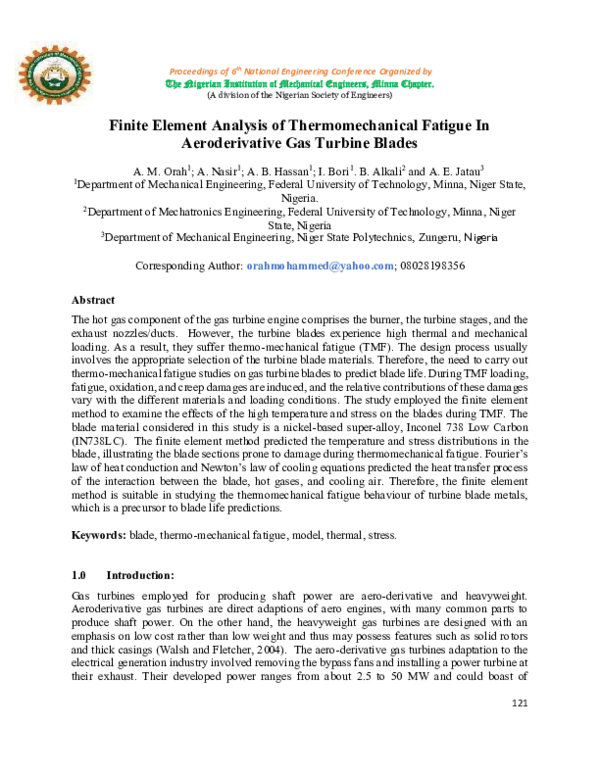 (PDF) Finite Element Analysis of Thermomechanical Fatigue In ...
