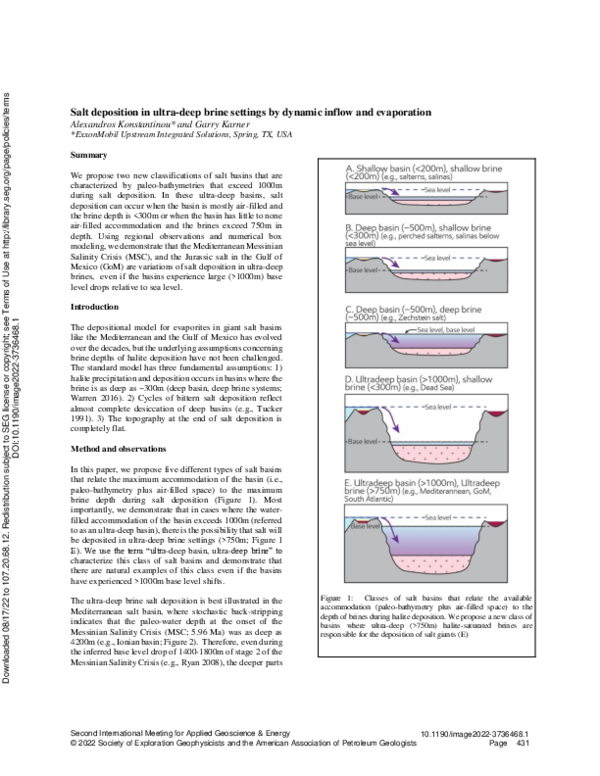 (PDF) Salt deposition in ultra-deep brine settings by dynamic inflow ...
